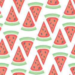 Seamless watermelons pattern background Royalty Free Vector