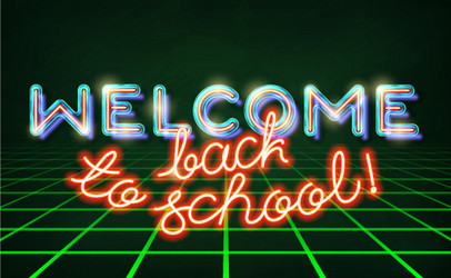 Education neon label set Royalty Free Vector Image