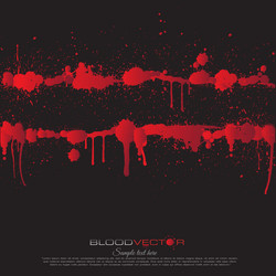 Abstract blood splatter isolated on black Vector Image