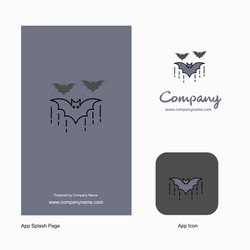 Bat company brochure title page design Royalty Free Vector