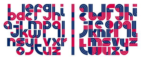 Abstract geometric modern font typeset logo Vector Image