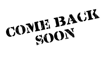 Come back soon rubber stamp Royalty Free Vector Image