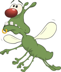 Green insect cartoon Royalty Free Vector Image