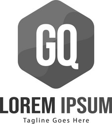 Initial gq logo template with modern frame Vector Image