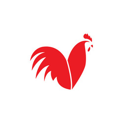 Red rooster icon logo design Royalty Free Vector Image