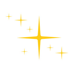 Yellow stars sparkles golden twinkles icon Vector Image