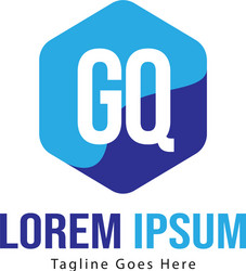 Initial gq logo template with modern frame Vector Image