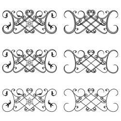 Set six swirl design elements Royalty Free Vector Image
