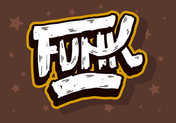 Funk music lettering type design image Royalty Free Vector