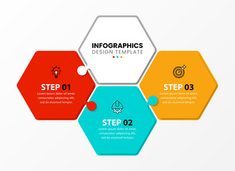 Infographic template triangle with 3 steps Vector Image