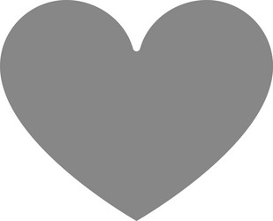 Heart grey icon symbol love like feedback Vector Image
