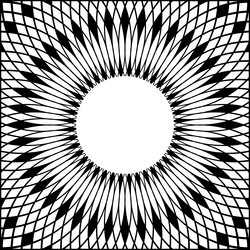 Radial pattern for decorative frame Royalty Free Vector