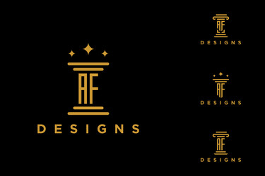 Letter rh or hr luxury monogram logo design Vector Image