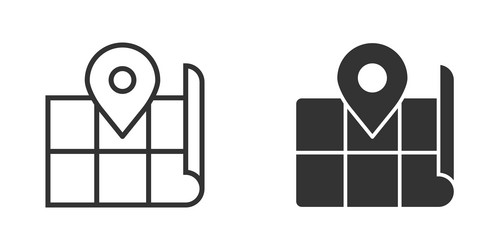 Map pin icon in flat style gps navigation Vector Image