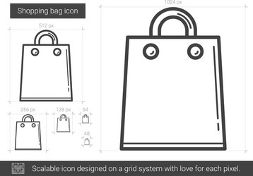 Shopping bag hand drawn outline doodle icon Vector Image