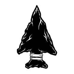 Stone arrow head design element for poster card Vector Image