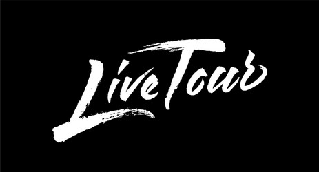 Creative live tour logo design Royalty Free Vector Image