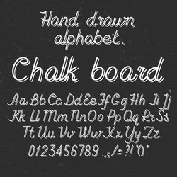 Handwritten lettering font alphabet Royalty Free Vector