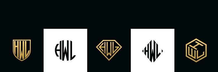 Initial letters irq logo designs bundle Royalty Free Vector