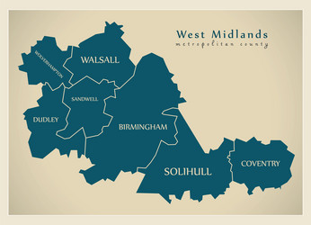 West midlands Royalty Free Vector Image - VectorStock