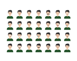 Set of people emoticon Royalty Free Vector Image