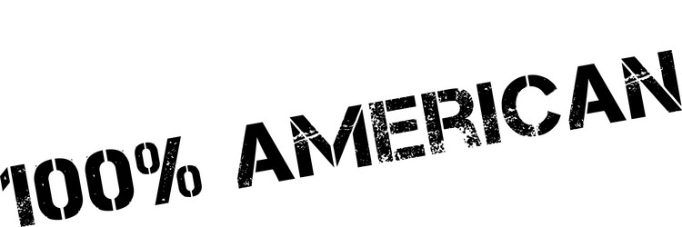 100 percent american rubber stamp Royalty Free Vector Image