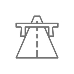 Autobahn highway road way grey icon Royalty Free Vector