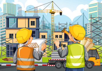 Construction site theme image 1 Royalty Free Vector Image