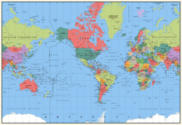 Political world map Royalty Free Vector Image - VectorStock