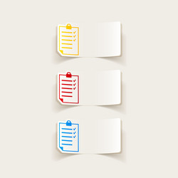 Realistic design element list Royalty Free Vector Image