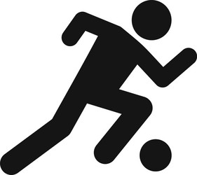 Soccer player running icon outline style Vector Image
