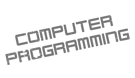 Computer programming rubber stamp Royalty Free Vector Image