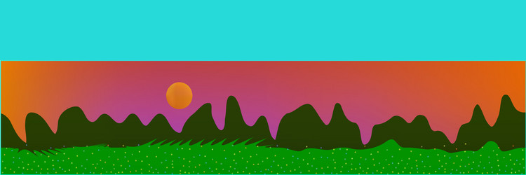 Fancy sky and mountains landscape Royalty Free Vector Image