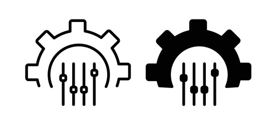 Mass customization icon set marketing Royalty Free Vector