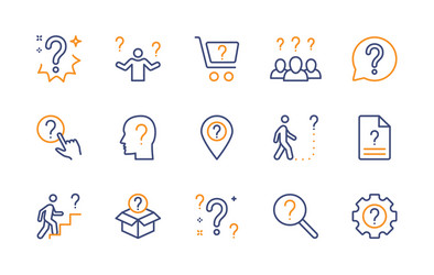 Questions and problem ask think Royalty Free Vector Image