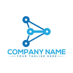 Unique tech logo design Royalty Free Vector Image