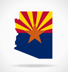 Arizona state detailed editable map Royalty Free Vector