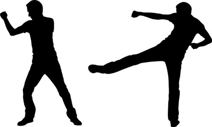 Ten extremists silhouettes icons Royalty Free Vector Image