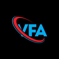 Vfa logo letter design Royalty Free Vector Image