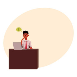 Black african american businessman manager Vector Image