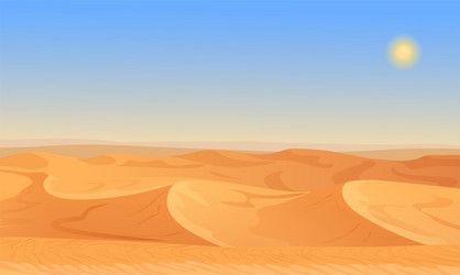 Landscape desert dunes mountains from sand Vector Image