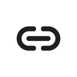 Linked triangle chain line design logo Royalty Free Vector