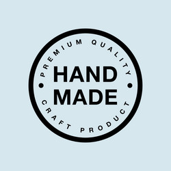 Handmade hand made craft label typography Vector Image