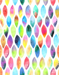 Watercolor geometric seamless pattern Royalty Free Vector