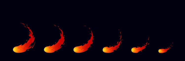 Sprite sheet fire sword attack red strike Vector Image