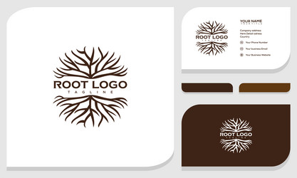 Tree root logo Royalty Free Vector Image - VectorStock