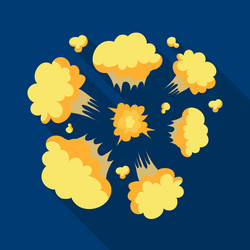 Explosion icon in flat style isolated on white Vector Image