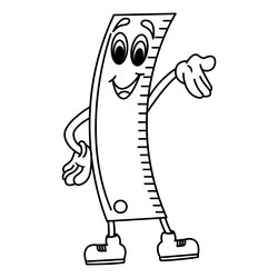 Cartoon ruler Royalty Free Vector Image - VectorStock