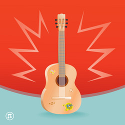 Retro Acoustic Guitar Icons Royalty Free Vector Image