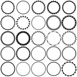 Collection of round decorative border frames Vector Image